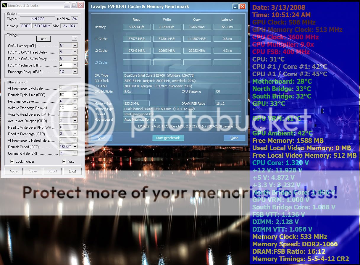 Maximus Formula, Det Dram hangs, PC8500 ram, NB voltage and YOU ...
