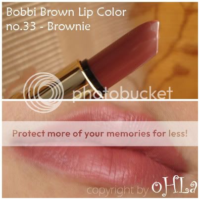 Bloggang.com : oHLa : Colour Test :: Bobbi Brown Lip Color no.33 - Brownie
