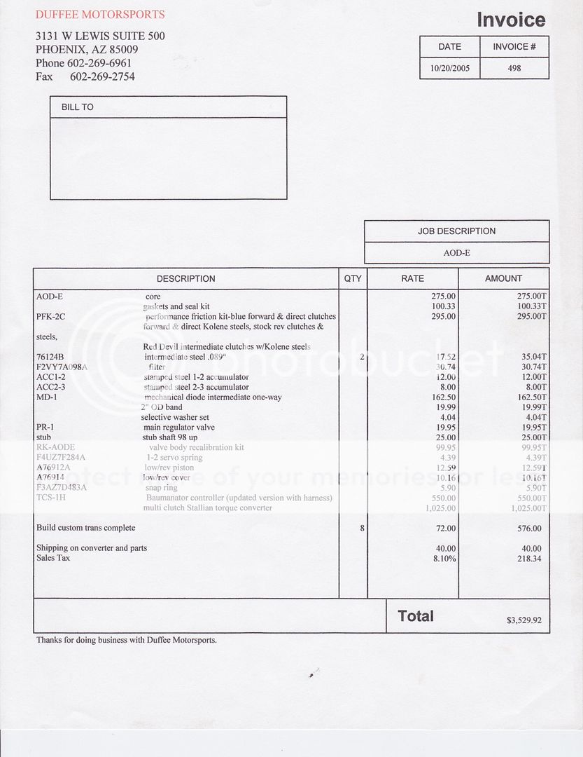 For Sale - Built AODE, Stallion converter, Baumann control unit | Ford ...